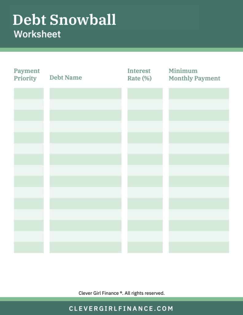 How To Use The Debt Snowball Method + Free Debt Snowball Worksheet