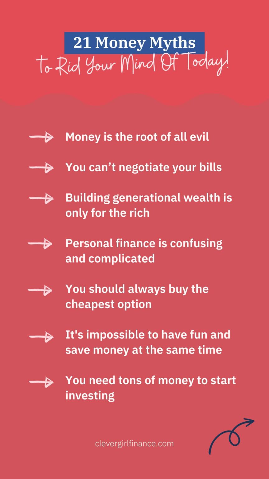 21 Money Myths To Rid Your Mind Of Today! | Clever Girl Finance